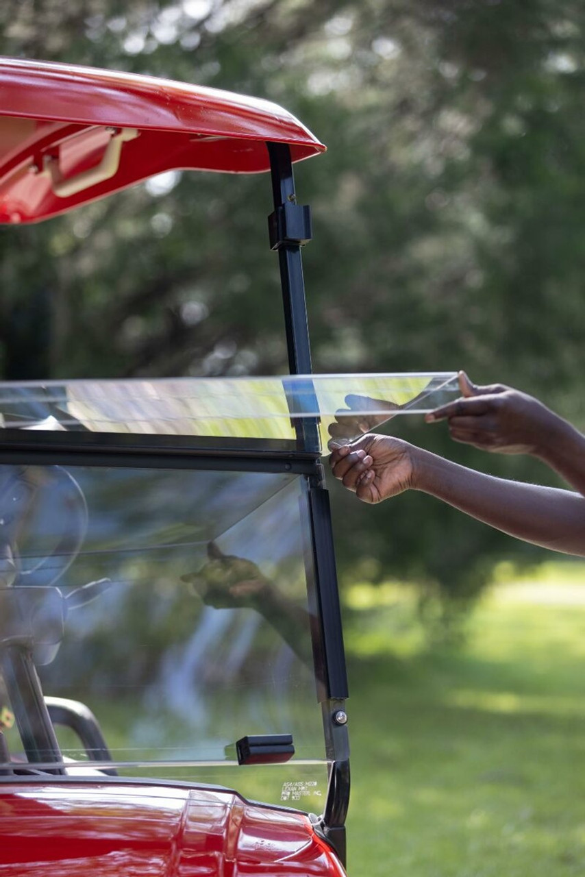 RedDot DOT AS4 AS5 Clear Folding Windshield | Advanced EV EV1 Golf Cart
