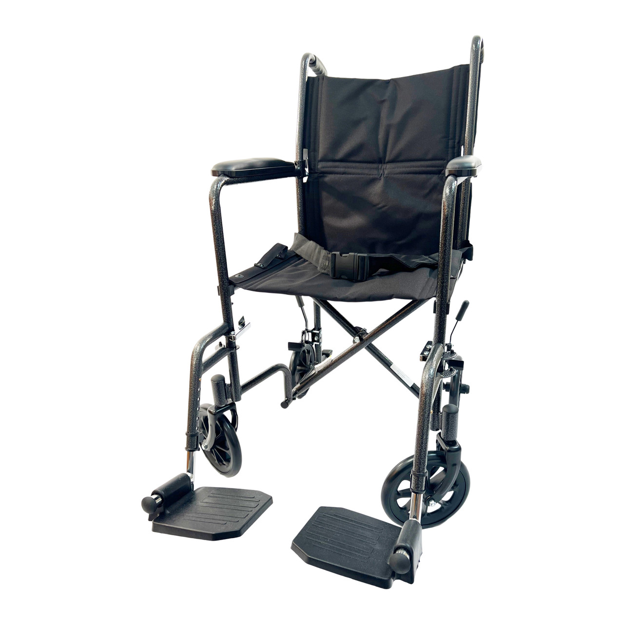 Light Weight Transporter Wheelchair with fixed full-length arms, swing ...