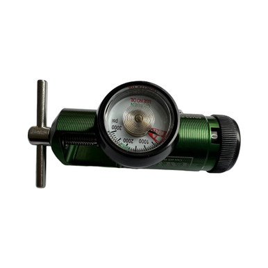 Oxygen Cylinder Regulator, Green Anodized Aluminum, Comes with CGA-870 ...