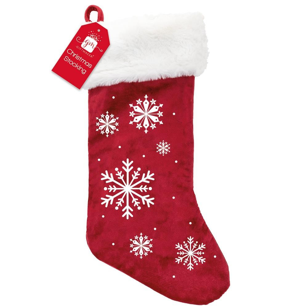 Festive Red Christmas Stocking for Holiday Decorations