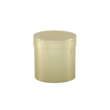 Metallic Gold Hat Box - D13 x H14cm