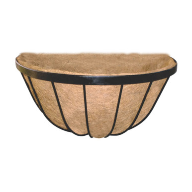 Wrought Iron Wall Basket with Coco Liner - Elegant 30cm Decor