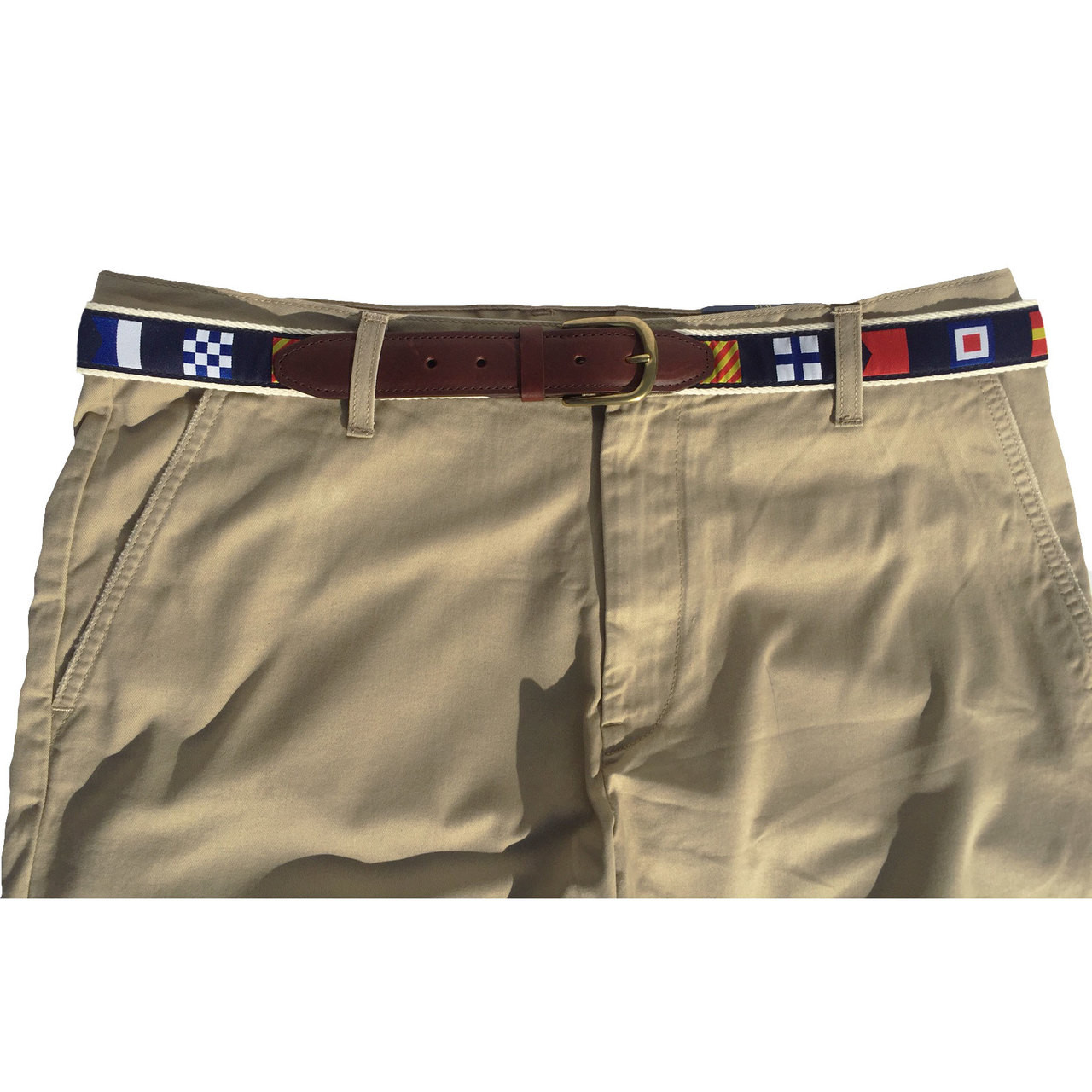 Nautical Code Flag Premium Leather Belt - The Pirates Lair Store