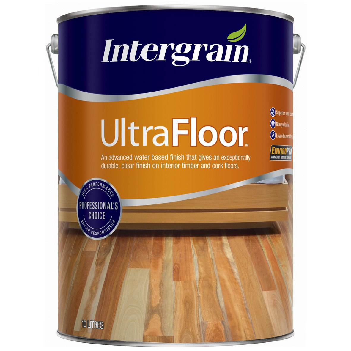 INTERGRAIN ULTRAFLOOR SATIN 10L - Berlian Timbers PTY Ltd