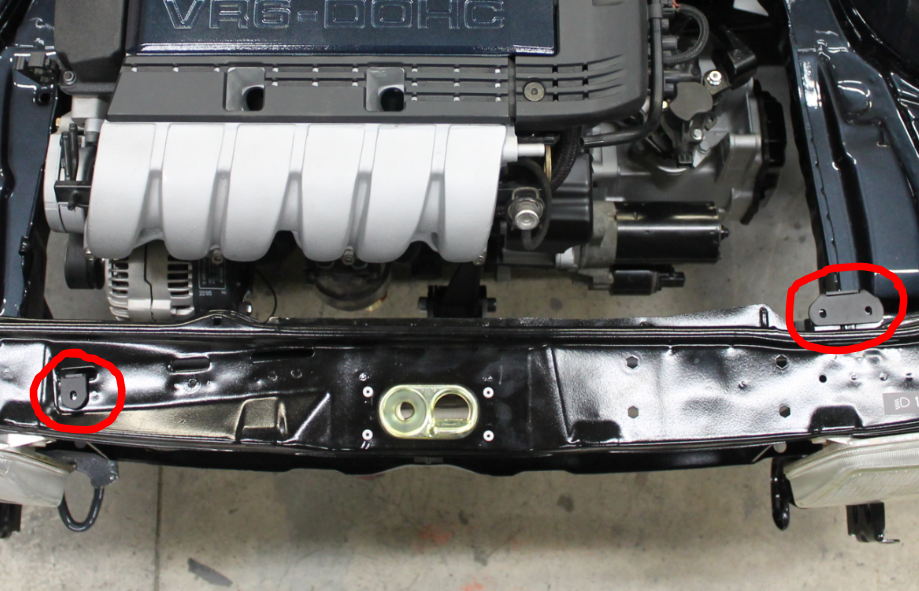 Upper Adjustable Radiator Mounts - VW MK2 [MK3 VR6 Radiator] - Fabless ...