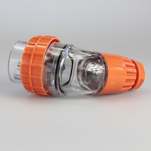 32 amp 3 Pin Angle Plug Single Phase IP66 - Electric Direct