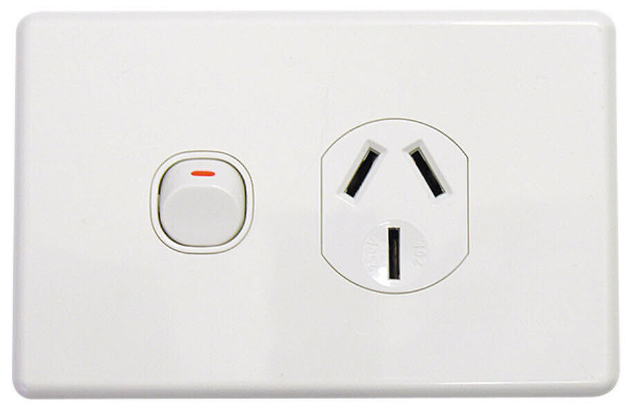 20 amp Single Power Point GPO Outlet Electrical 240v 3 Pin Socket ...