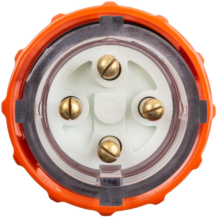 50 amp 4 Pin Straight Plug 3 Phase IP66 - Electric Direct