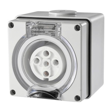 10 Amp 5 Pin phase Surface Socket Outlet - Weatherproof - IP66 ...