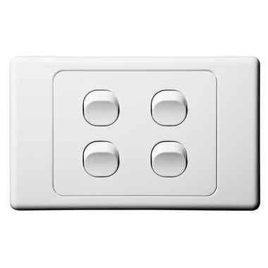 4 Gang Light Switch Original Horizontal - Electric Direct