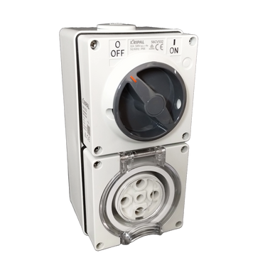 32 amp 5 Pin Switched Socket Outlet IP66 - Electric Direct