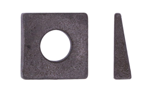 1/2" Square Beveled Washer, Malleable Iron, Plain