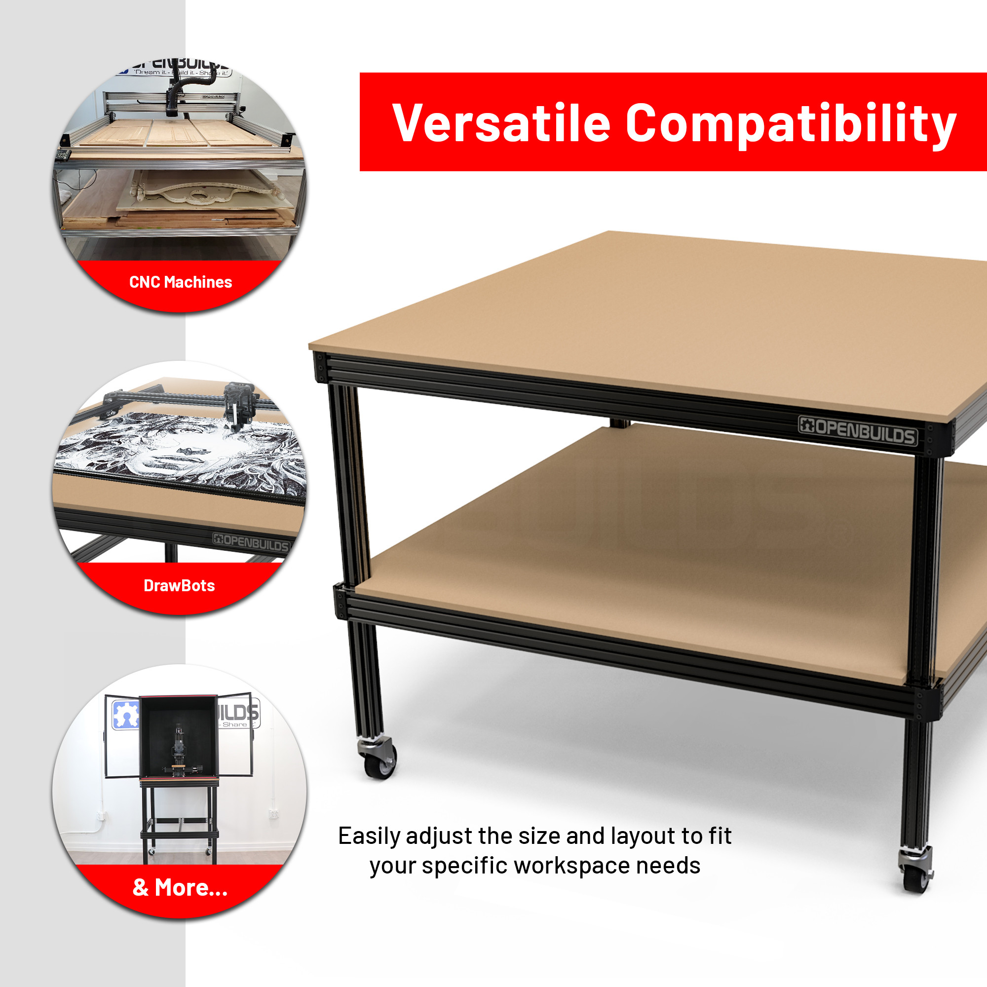 Modular Building System - Tables & Enclosures - Tables - OpenBuilds