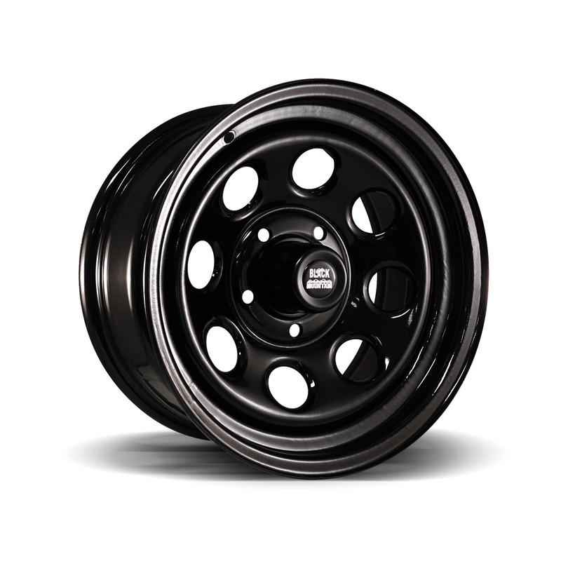 Jeep Wrangler 17x9" Black Steel Rock Wheel – BLKMTN