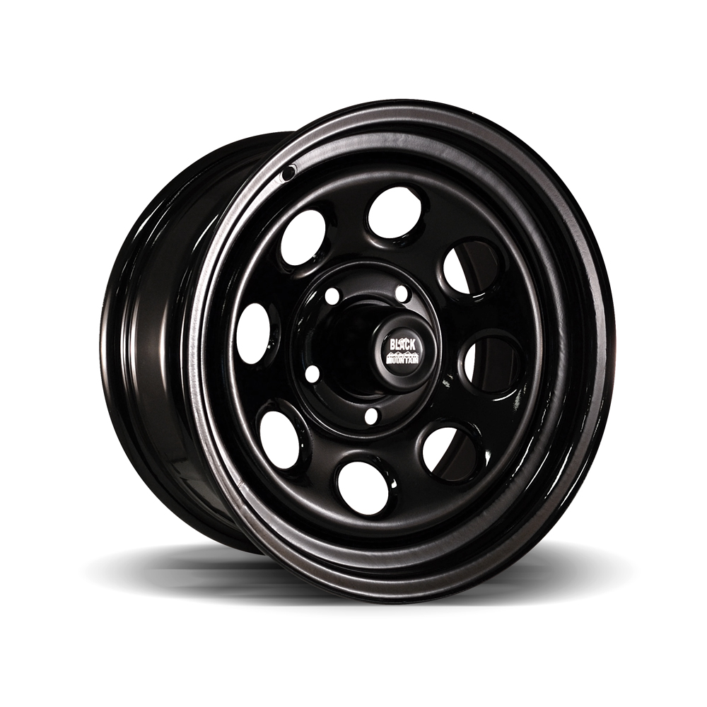 Jeep Wrangler 17x9" Black Steel Rock Wheel – BLKMTN