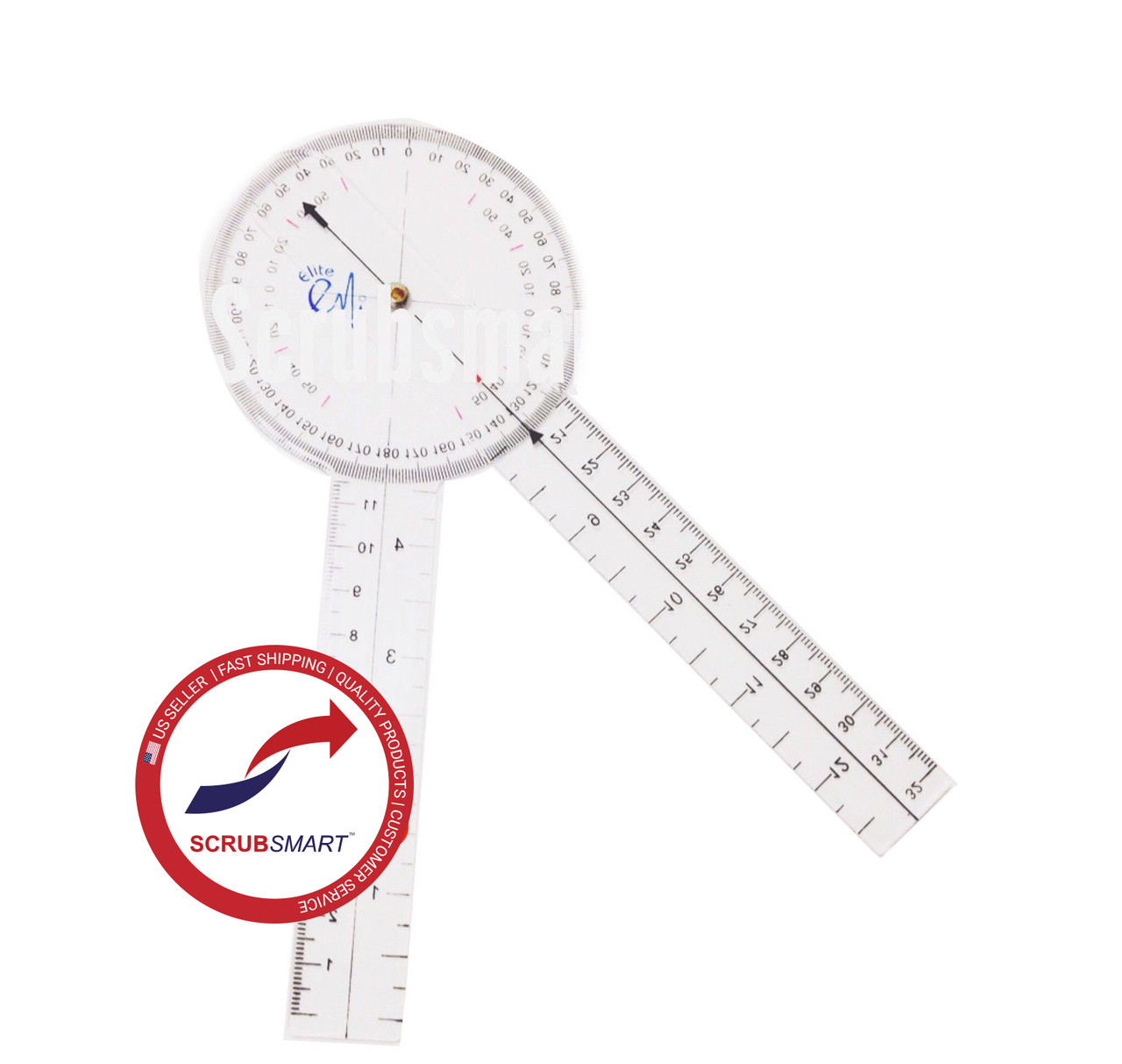 Elite Medical Instruments 8" Round Goniometer | Scrubsmart.com