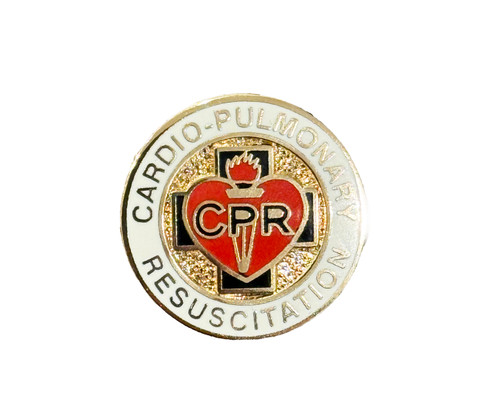 CPR Cardiopulmonary Resuscitation Emblem Pin