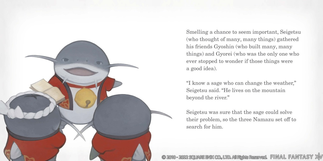Final Fantasy XIV Picture Book: The Namazu and the Greatest Gift ...