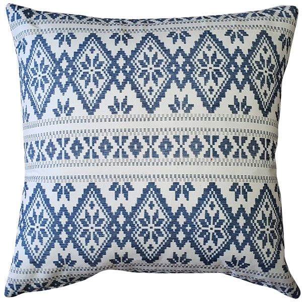 Malmo Blue Diamond Throw Pillow 17x17 from Pillow Decor
