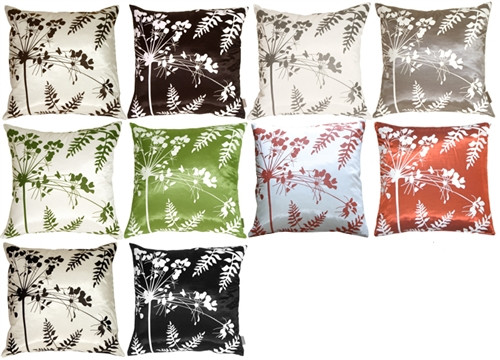 Spring Flower and Ferns Decorative 20x20 Throw Pillows from Pillow Decor