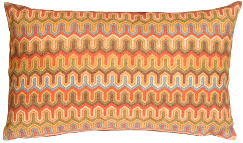 Monterey Bay Multi-Color Rectangular Toss Pillow from Pillow Decor