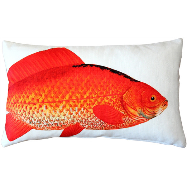 Goldfish Fish Pillow 12x19 - Pillow Decor