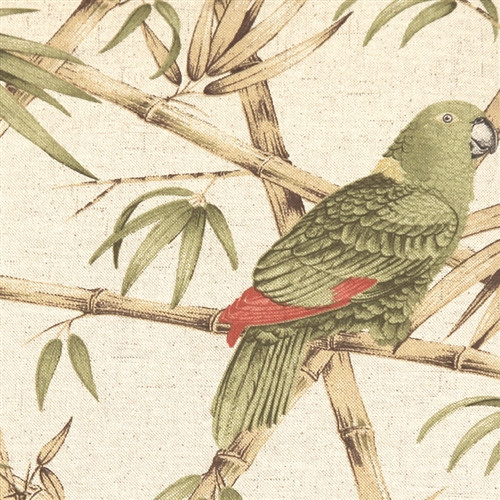 Bamboo Parrots 22x22 Throw Pillow - Pillow Decor