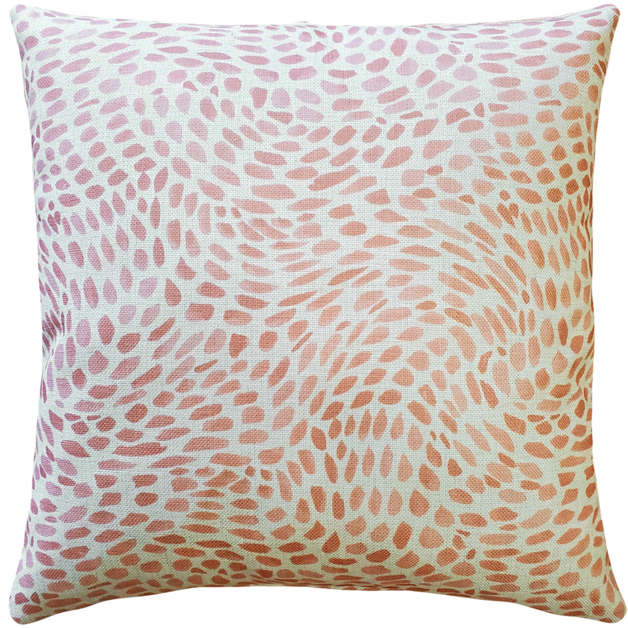 Matisse Dots Coral Pink Throw Pillow 19x19 - Pillow Decor