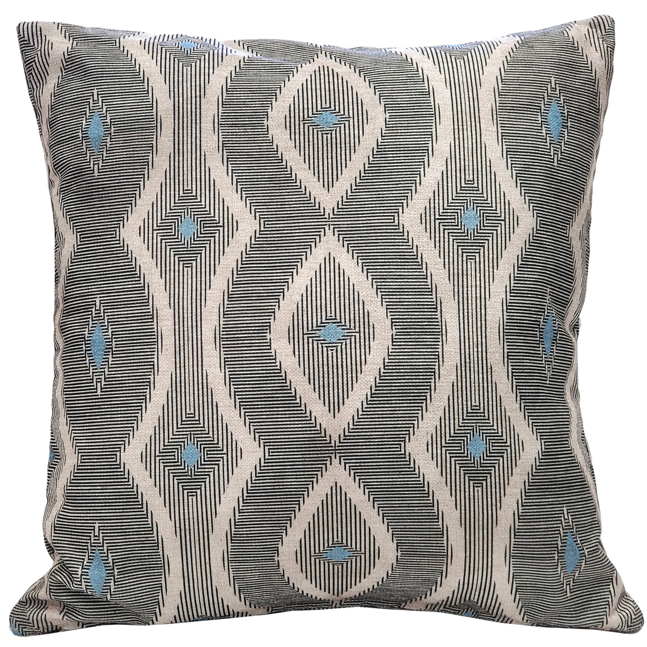 Desmond Blue Diamond Pillow 19x19 - Pillow Decor