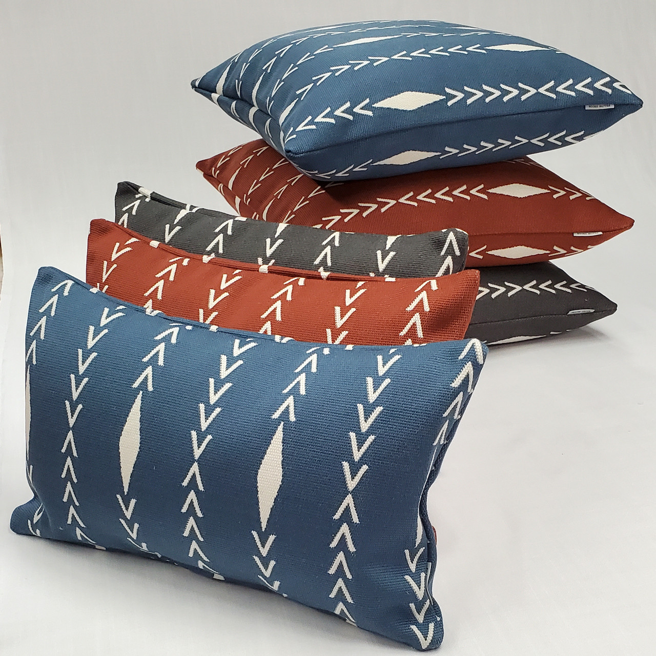 Diamond Ray Mineral Blue Throw Pillow 20x20 | Pillow Decor