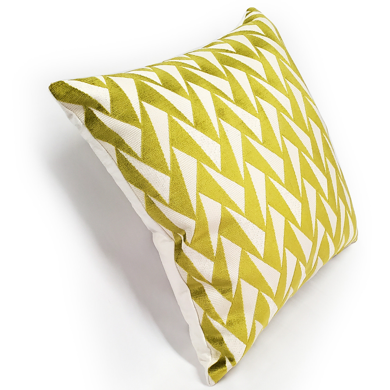 Nouveau Chartreuse Velvet Throw Pillow 19x19 | Pillow Decor
