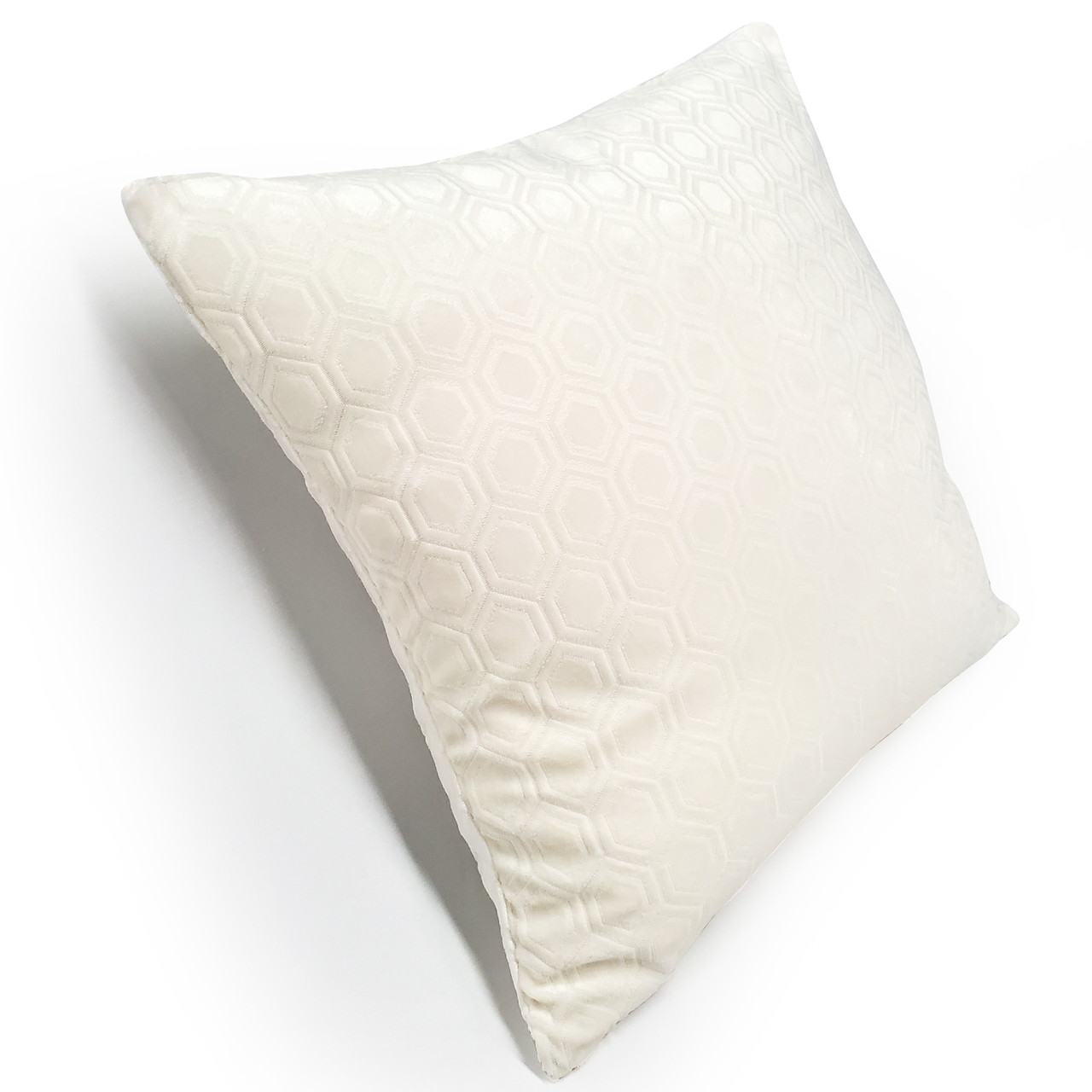 Hexa Icing Cream Velour Throw Pillow 18x18 | Pillow Decor