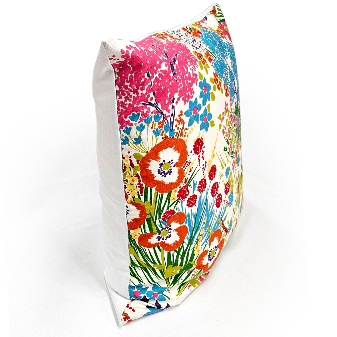 Potting Shed Shocking Pink Floral Throw Pillow 25x25 | Pillow Decor