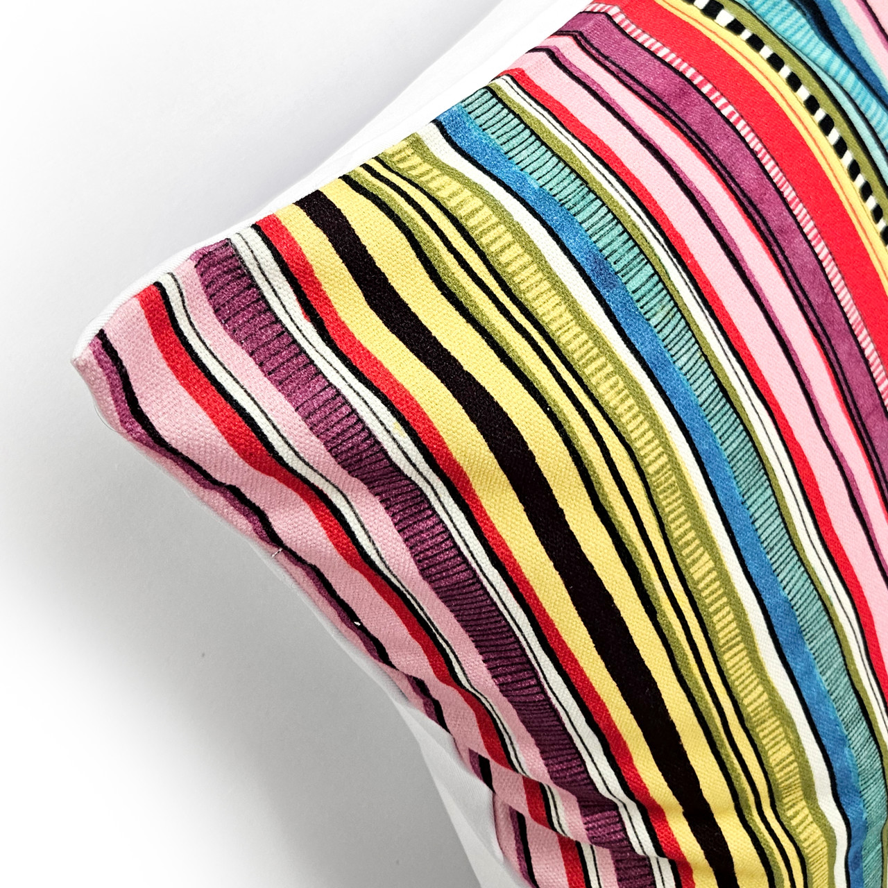 Power Stripe Confetti Throw Pillow 25x25 | Pillow Decor