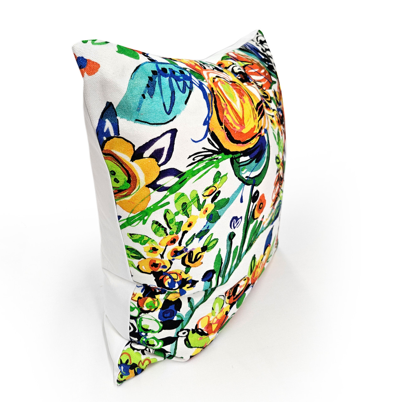 Summer Bloom Floral Throw Pillow 25x25 | Pillow Decor