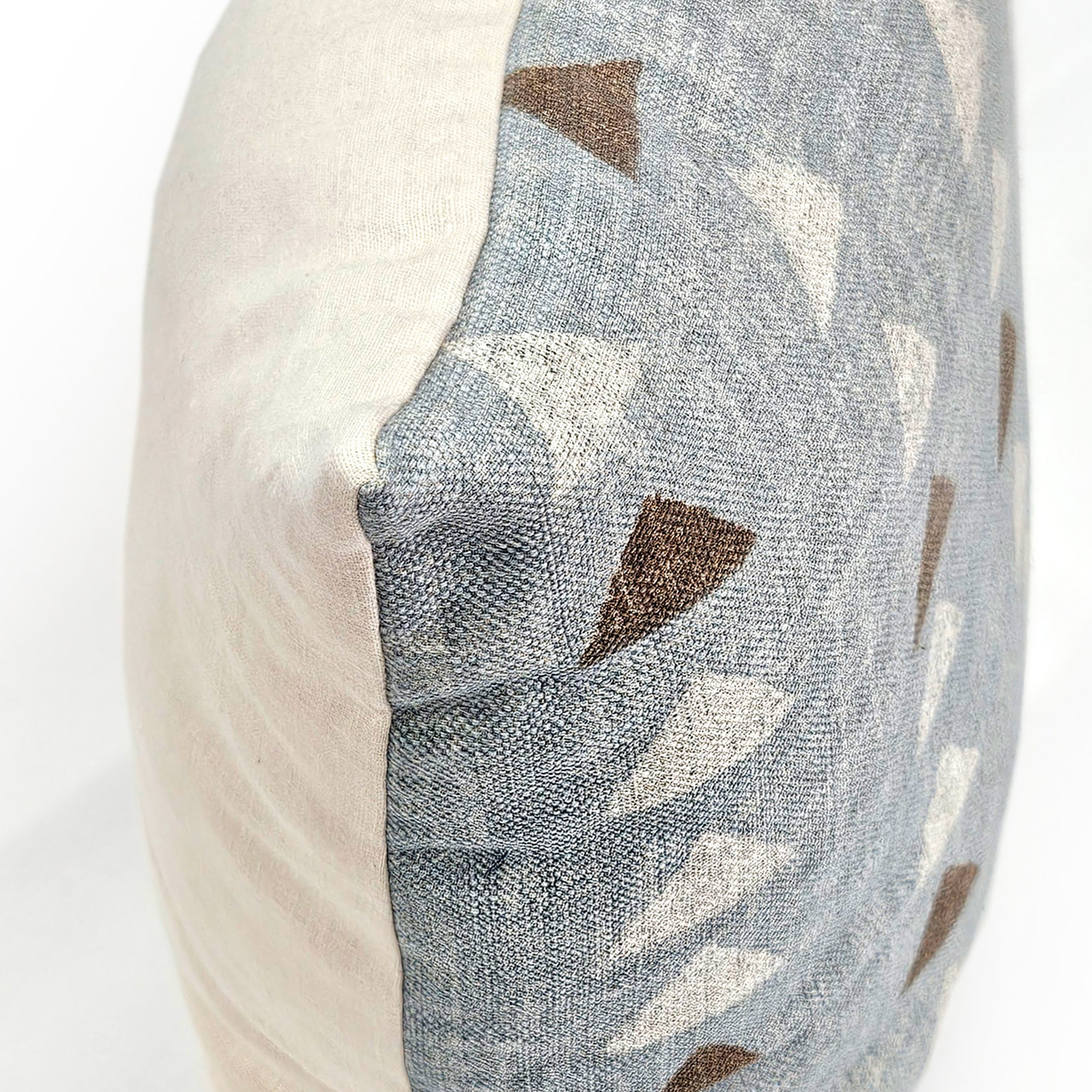 Triangle Parade Blue Throw Pillow 22x22 | Pillow Decor