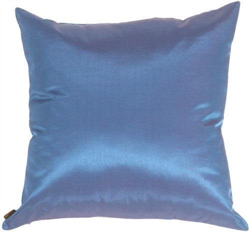 Floral Silk and Seude Square Blue Accent Pillow from Pillow Decor