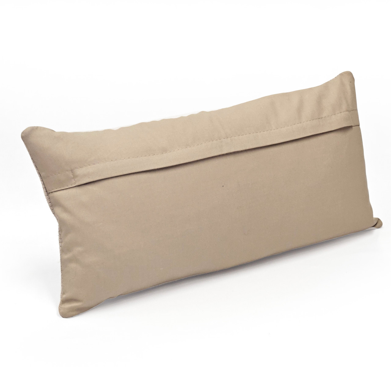 Braided Pressed Leather Suede Throw Pillow 12x22 | Pillow Decor
