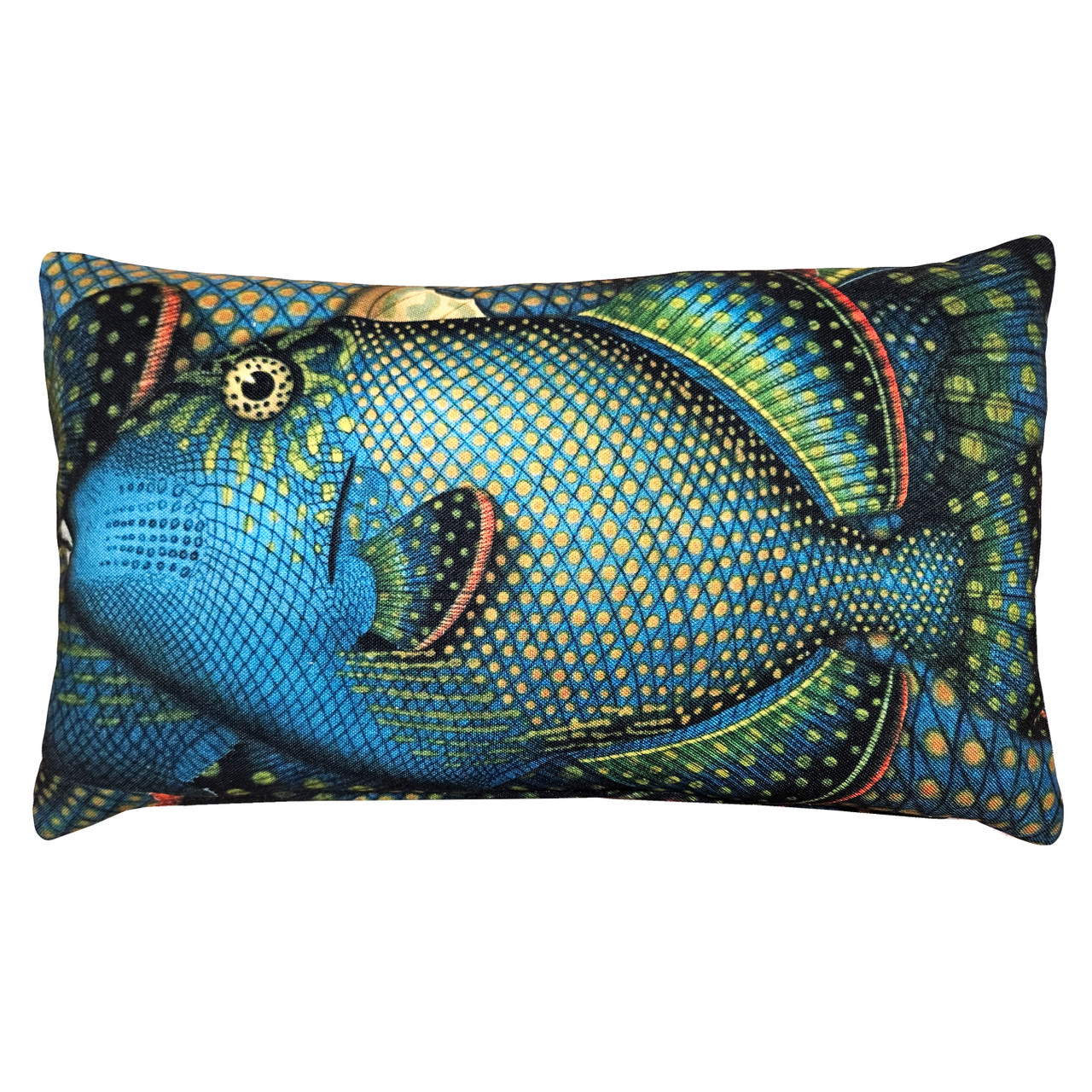 Blue Trigger Fish Pillow 12x19 | Pillow Decor