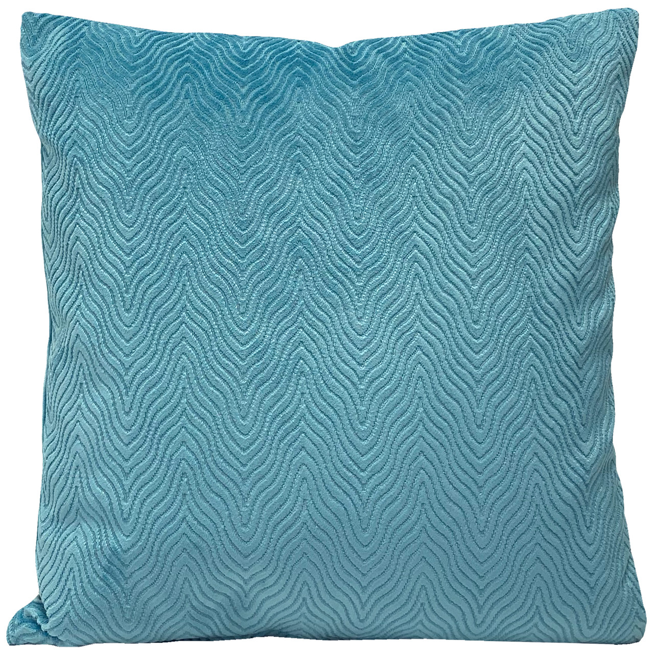 Blue Wave Velvet Throw Pillow 18x18 | Pillow Decor
