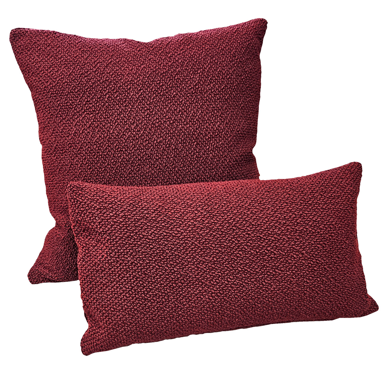 Crimson Boucle Throw Pillow 20x20 | Pillow Decor