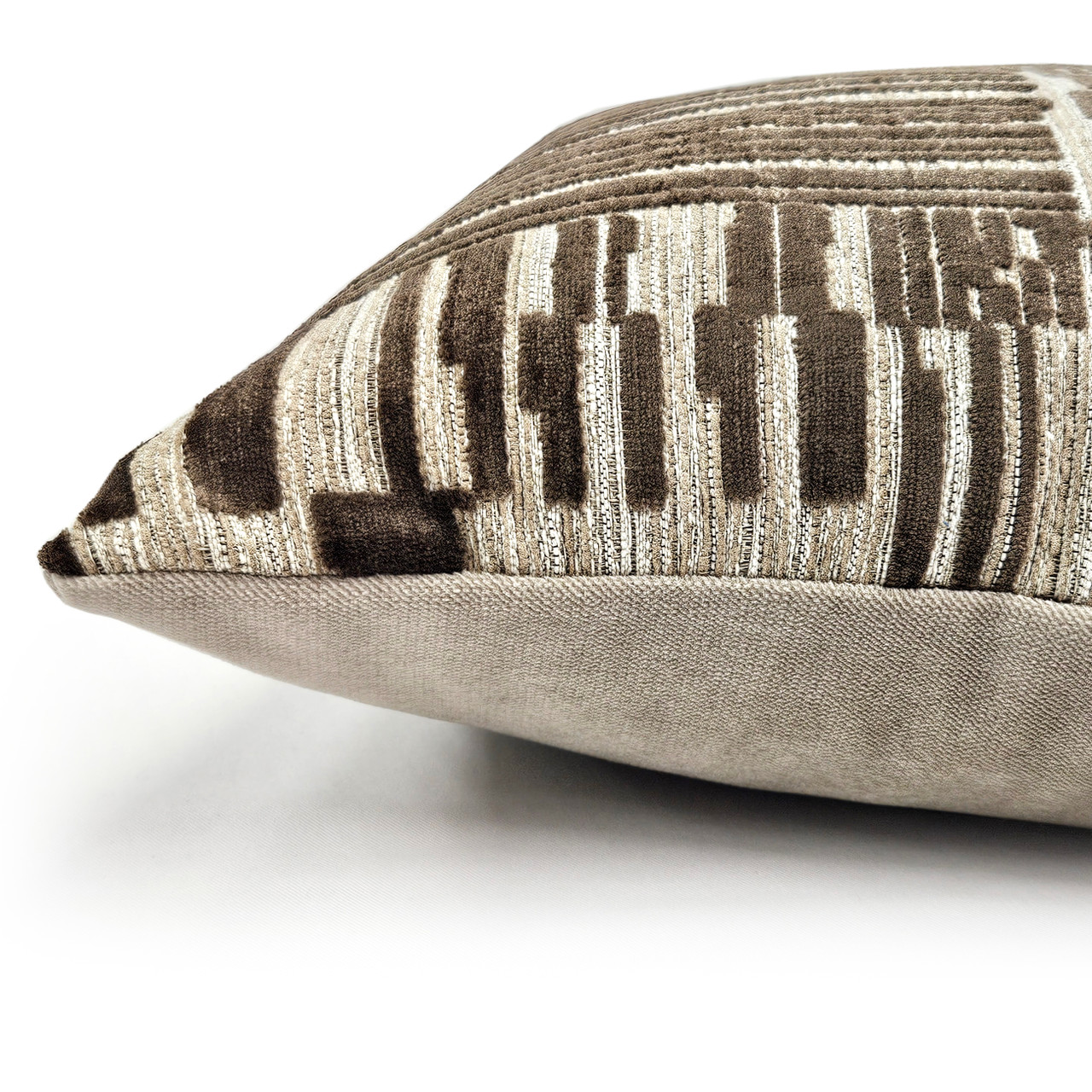 Spanish Steps Brown Velvet Throw Pillow 16x16 | Pillow Decor