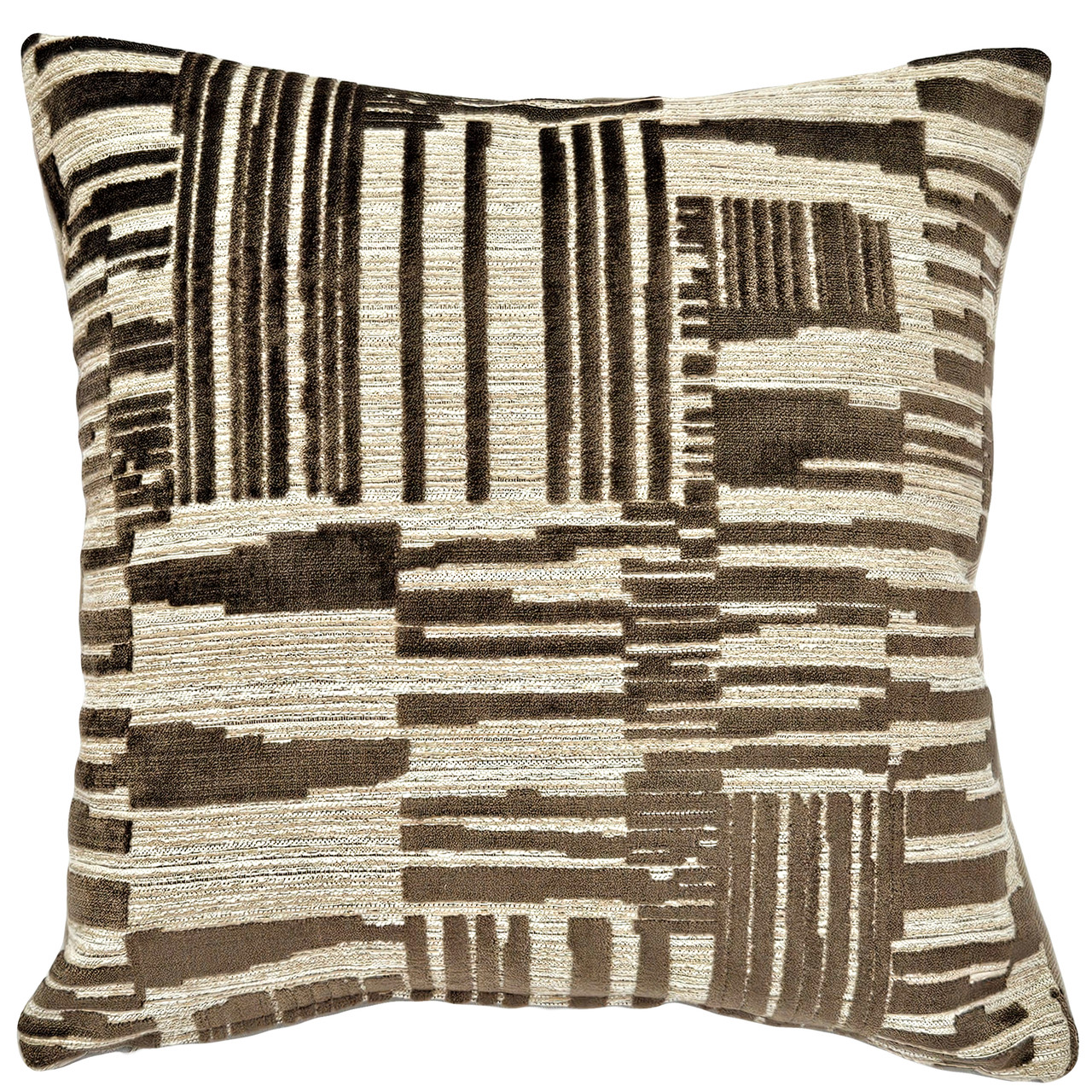 Spanish Steps Brown Velvet Throw Pillow 16x16 | Pillow Decor