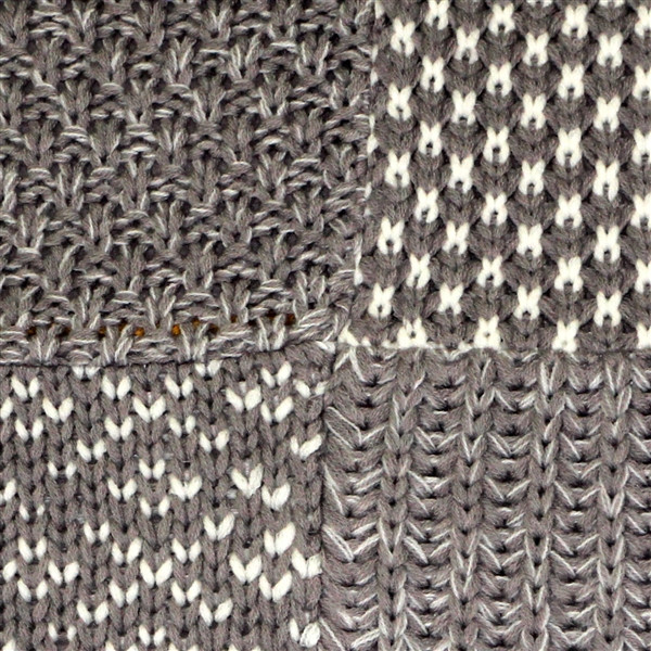 Hygge Gray Check Knit Pillow from Pillow Decor