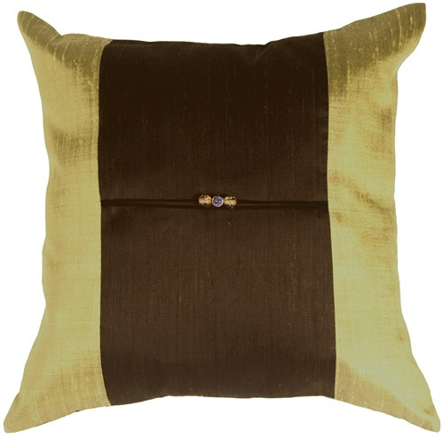 Oriental Beads Bronze Square Throw Pillow - Pillow Decor