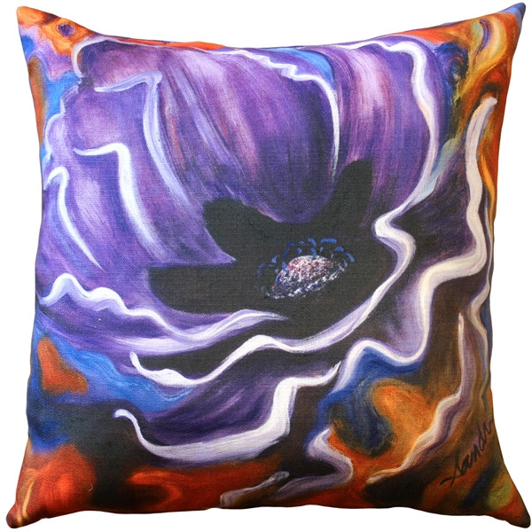 Purple Poppy 20x20 Throw Pillow from Pillow Decor
