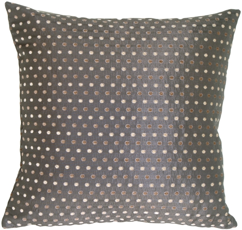 Linear Spots on Charcoal Decorative Pillow from Pillow Decor