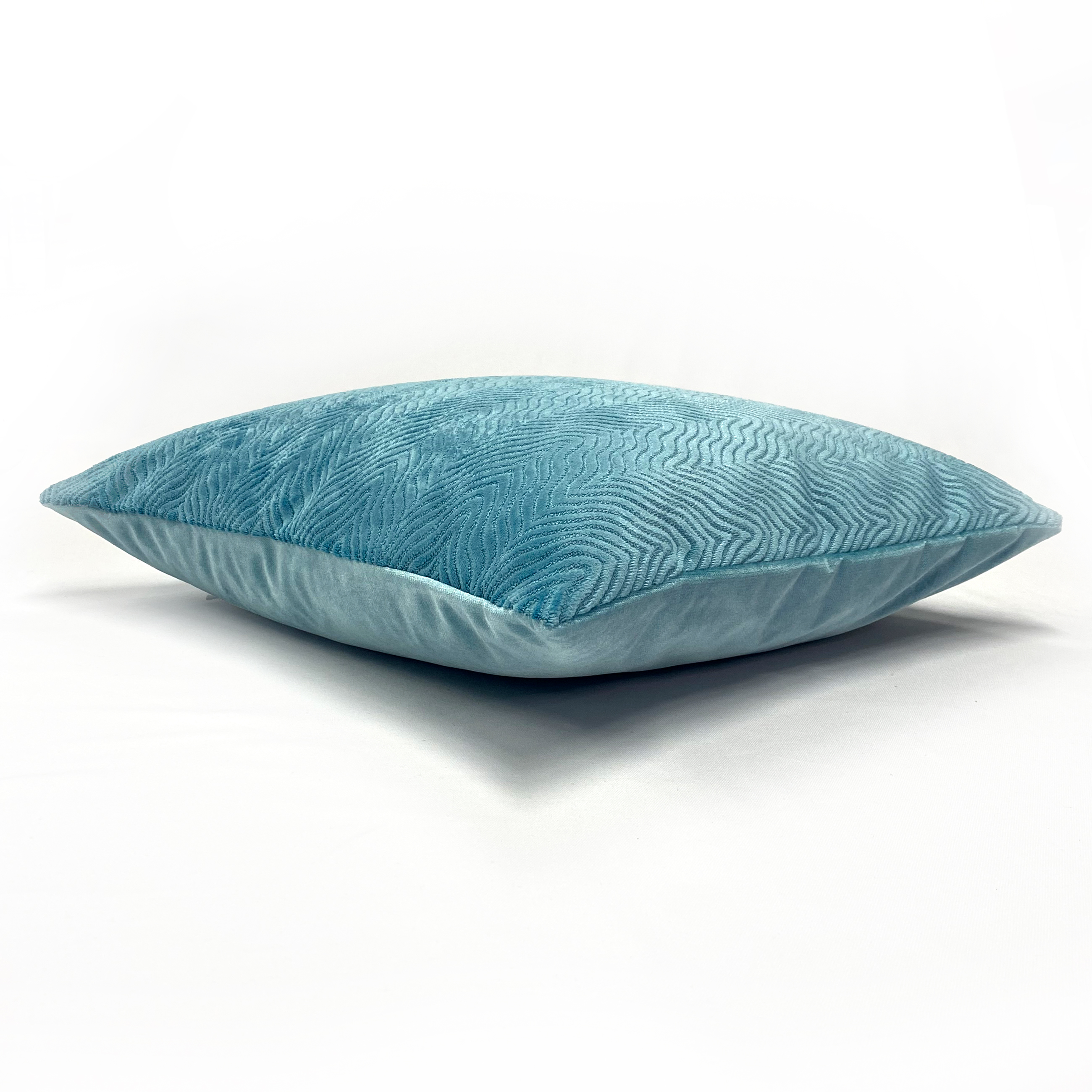 Blue Wave Velvet Throw Pillow 18x18 | Pillow Decor