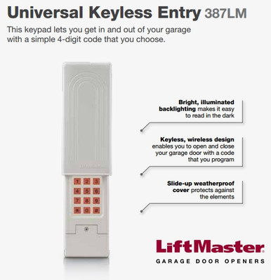 387LM Universal Wireless Keypad