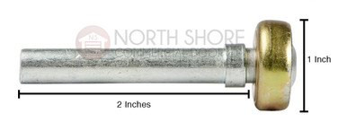 TODCO Truck Door 70305 1" Precision Machined Roller Zinc-Chromate Head